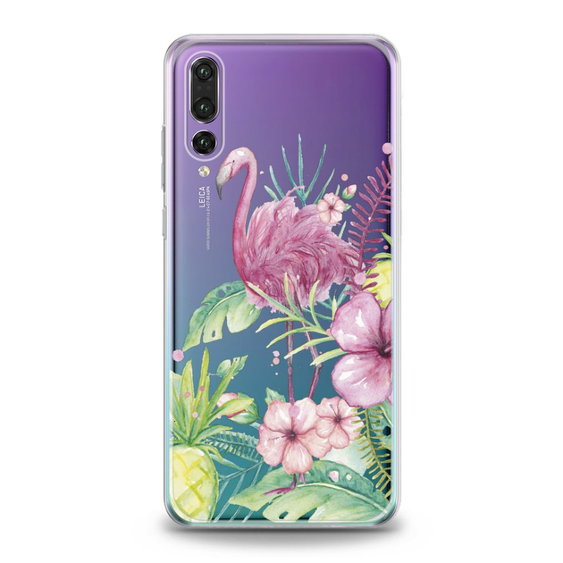 Чехол силиконовый для Huawei (Розовый фламинго) Honor 9 хуавей хонор ...