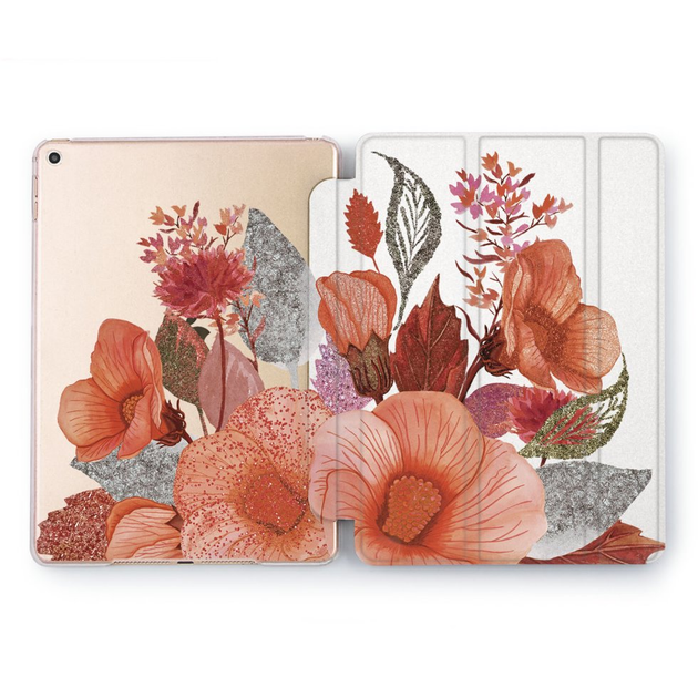 Чехол книжка, обложка для Apple iPad (Красный букет) модели Air 10.5 ...