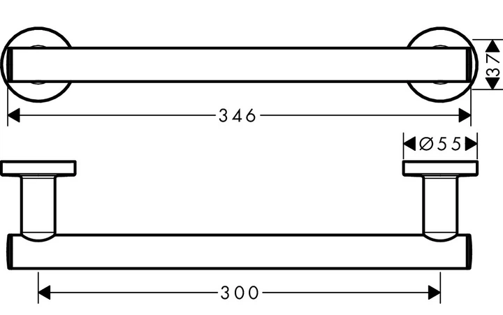 Поручень-ручка Hansgrohe Logis Universal 41713000 – фото, отзывы ...
