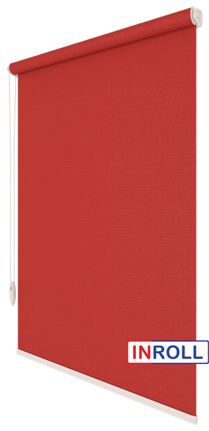 Ролета тканевая INROLL Есо-Mini 125х165 см Len Красный 888 – фото ...