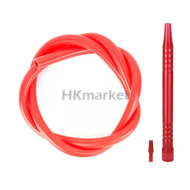 Шланг для кальяна силиконовый с акриловой рукояткой (красный)(hk0082 ...