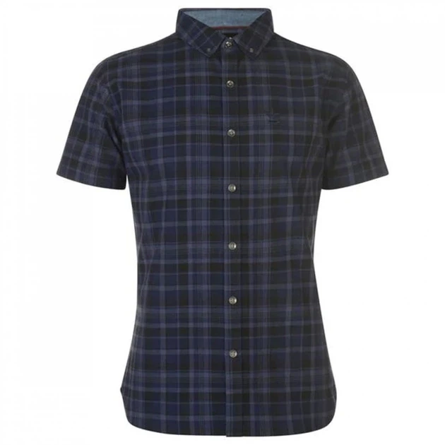 Рубашка Firetrap Sleeve Check Black Check, S (44) (10453143) от ...