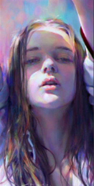Алмазная мозаика Люди. Радужная девушка, 30х40см, холст на подрамнике ...