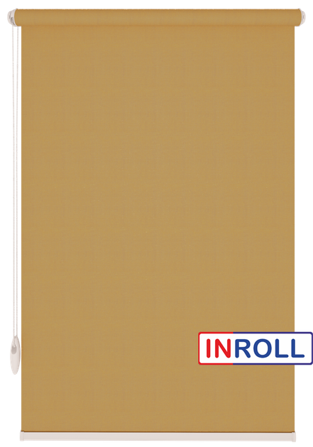 Ролета тканевая INROLL Есо-Mini 90х185 см Camila Светло-коричневый A633 ...