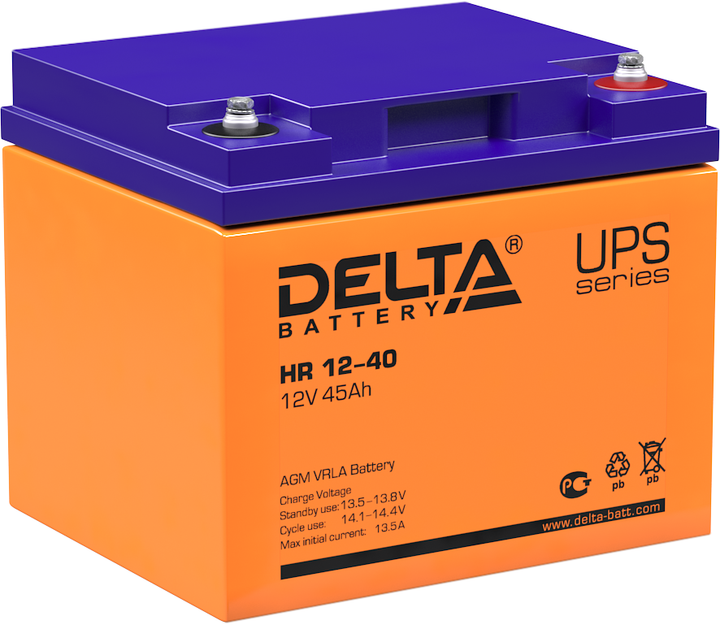 Аккумуляторная батарея Delta HR 1240 12V 40Ah AGM – фото, отзывы ...