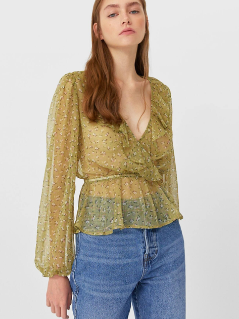 Блузка женская Stradivarius XAZ283642WTBB M Зеленая (DD8000005468470 ...