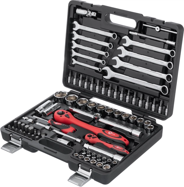 Професійний набір інструментів Intertool 1/4", 1/2", 82 предмети (ET-6082) – фото, відгуки ...