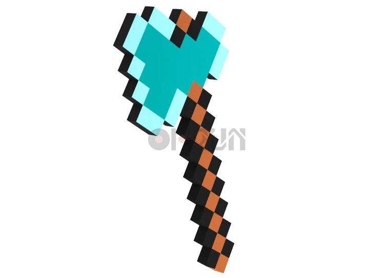 Пиксельный Алмазный топор Майнкрафт Minecraft Diamond Axe – фото ...