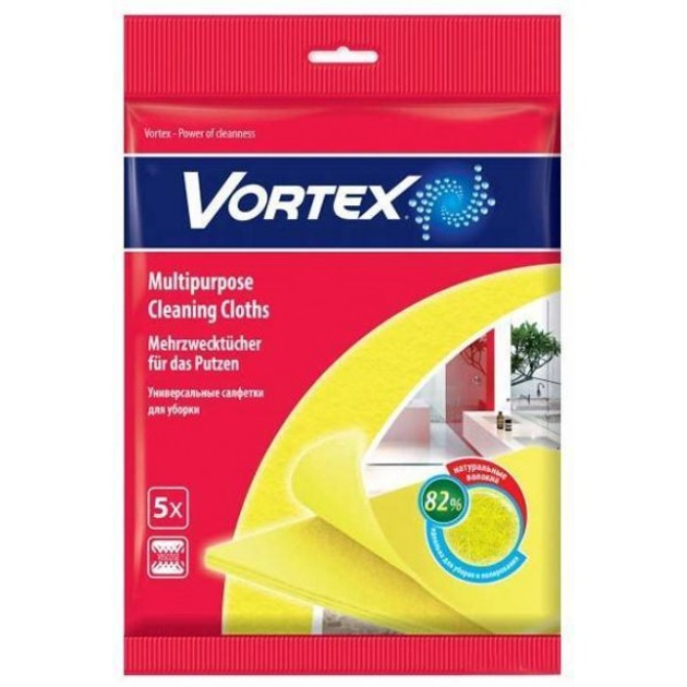 Салфетки Vortex для сухой и влажной уборки вискозные, 5 шт от продавца ...