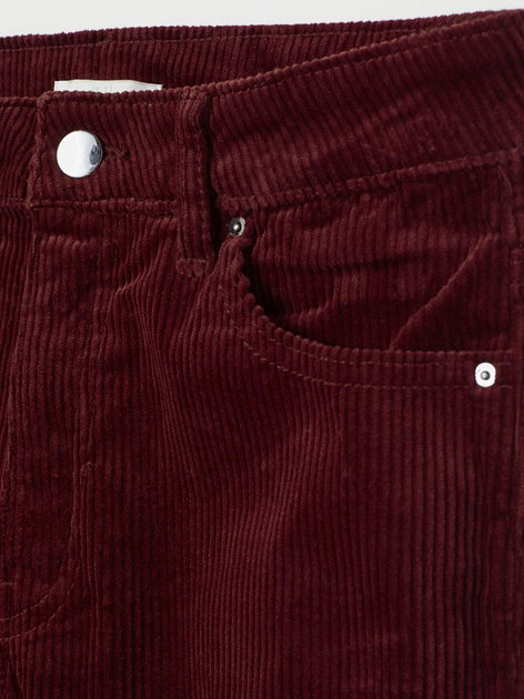 Брюки вельветовые женские H&M XAZ144797BSTJ 32 Бордовые ...