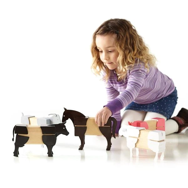 Игровой набор Guidecraft Block Mates Животные на ферме (без блоков ...