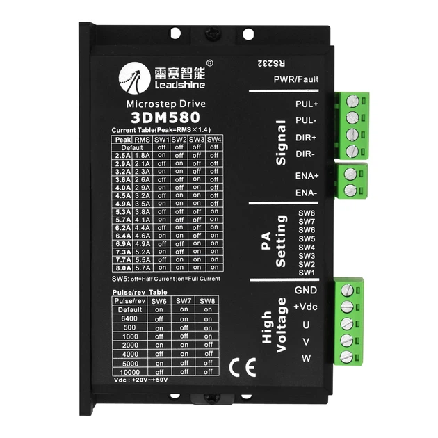 Драйвер цифровой Leadshine 3DM580 8.0 A для трехфазного шагового двигателя (06-112) – фото ...