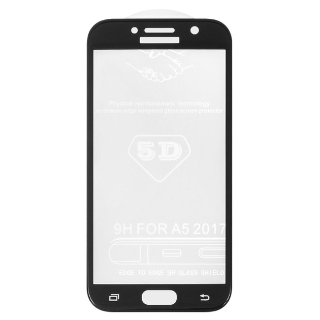 Защитное стекло Samsung A520 A5 (2017) (0.3 мм, 2.5D, Full Glue) Черная рамка – фото, отзывы ...