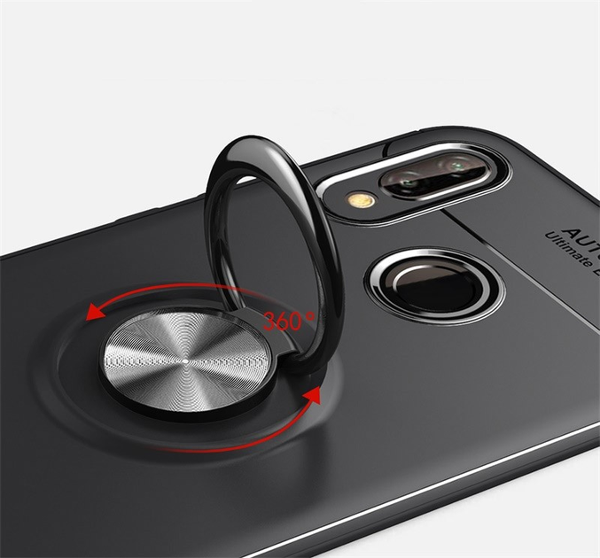 Чехол с кольцом Auto Focus для Huawei P Smart Plus Black (07368-2B ...