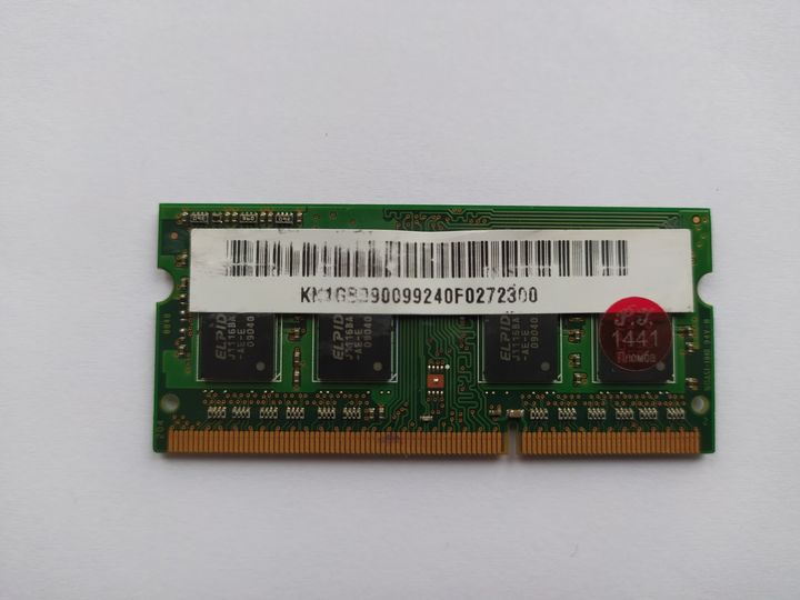 Оперативная память для ноутбука SODIMM Elpida DDR3 1Gb 1066MHz PC3 ...