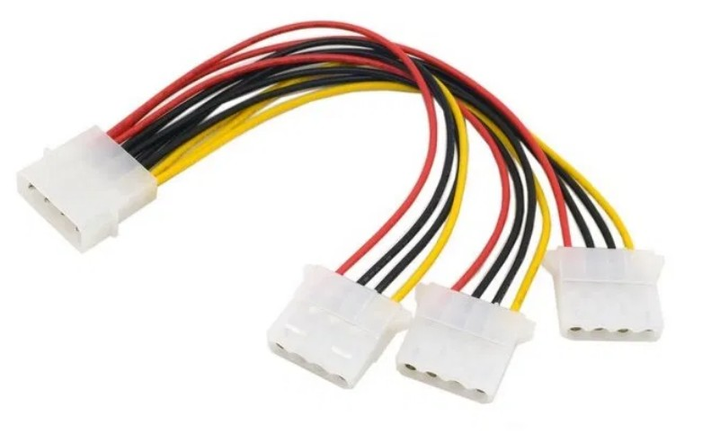 Перехідник живлення спліттер MOLEX (4 pin) -> 3 шт MOLEX кабель ...