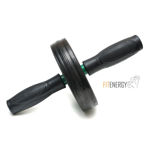 Тренажер колесо для преса металеве на підшипнику FitEnergy зелене (FI ...