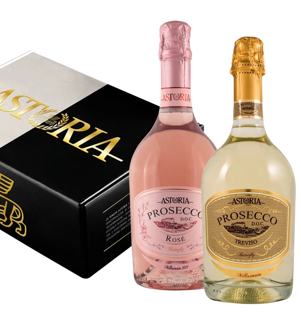 Подарунковий набір ігристих вин Astoria дві пляшки BUTTERFLY Prosecco ...