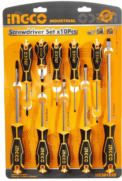 Набор отверток INGCO Industrial 10 шт (HKSD1028) – фото, отзывы ...