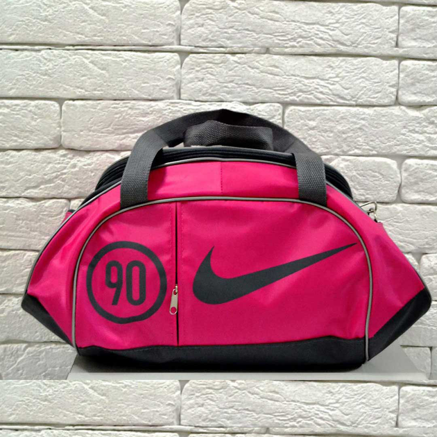Женская сумка найк, Nike 90 спортивная с плечевым ремнем. Розовая с ...