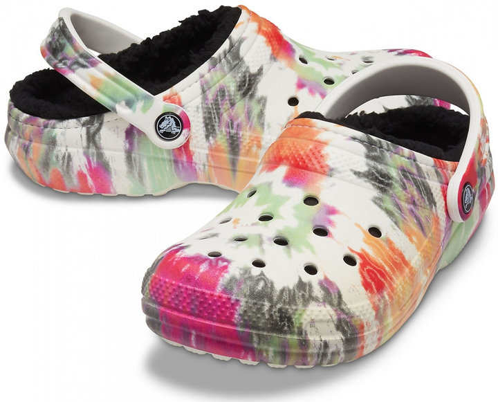 Женские сабо с мехом CROCS Classic Tie-Dye Lined Clog 39 Мультиколор ...