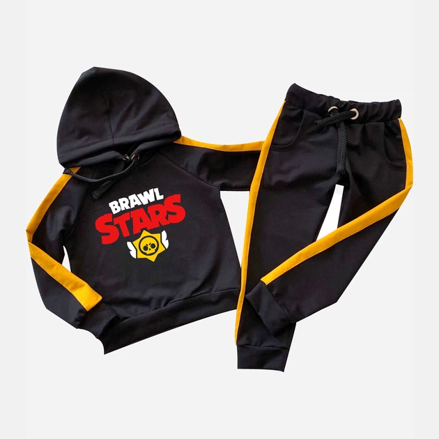 Спортивний костюм Спиногрыз Brawl stars 03-34301 134 см Чорний/Гірчиця ...