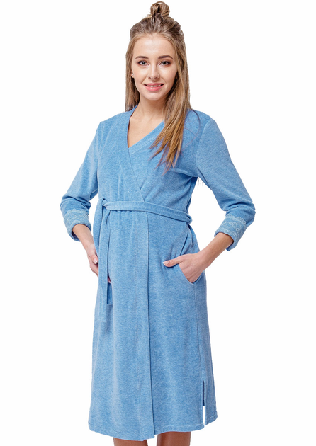 Комплект халат и ночная сорочка CreativeMama Light Breeze XXL Голубой ...