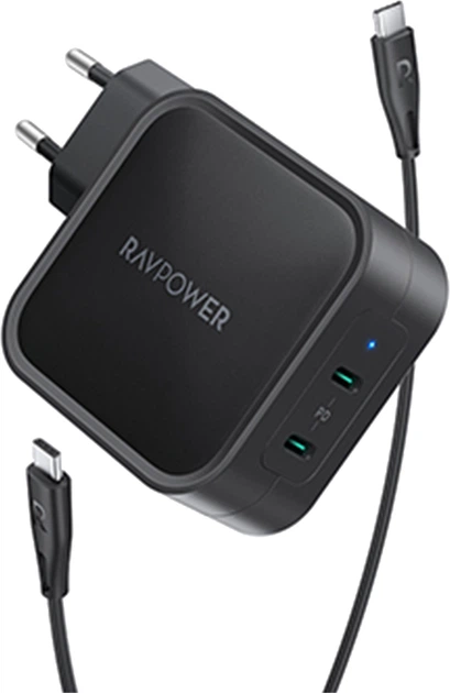 Зарядное устройство RAVPower PD Pioneer 90W 2-Port Black (RP-PC128) – фото, отзывы ...