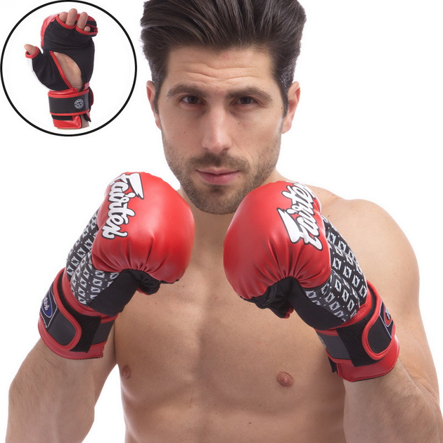 Перчатки кожанные для смешанных единоборств MMA, самбо, джиу-джитсу ...
