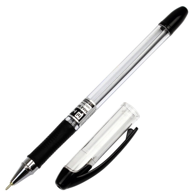 Ручка масляна кулькова Hiper Max Writer 2500м 0,7 мм чорна – фото ...