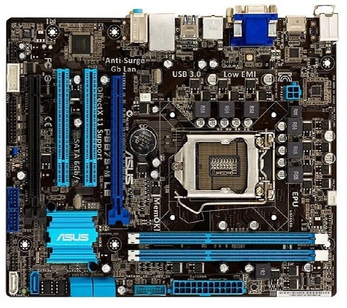 Материнська плата ASUS P8B75-M LE (VGA/DVI/HDMI) (s1155, Intel B75, PCI ...