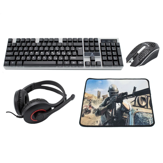 Ігровий комплект 4 в 1 Jeqang JK-988 RGB (клавіатура + миша + навушники + килимок) – фото ...