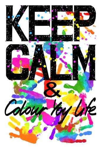 Модульная картина ArtPoster Надпись "keep calm and colour your life" на ...