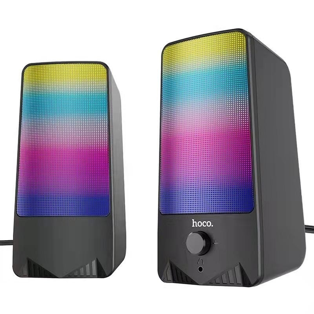 Колонки Hoco RGB Rhythmic Spectrum desktop speaker |10W, AUX, Mic|для ...