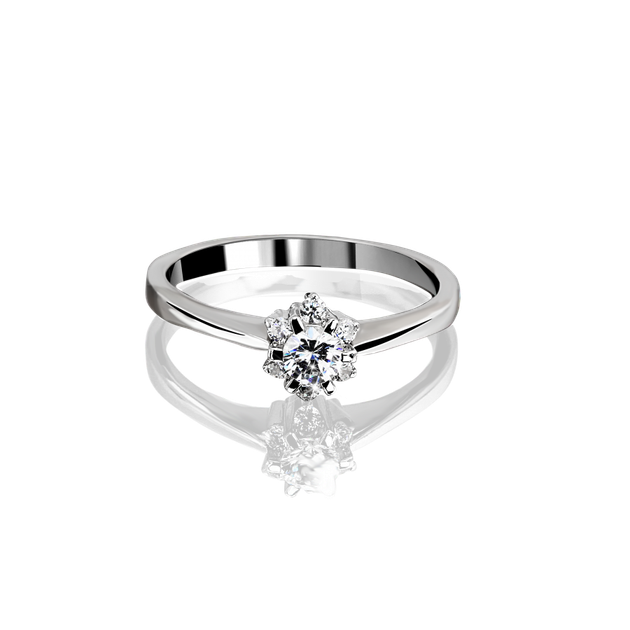 Кольцо Qzsilver (901-00519) Серебро Белый Фианит белый 19.0 размер от ...