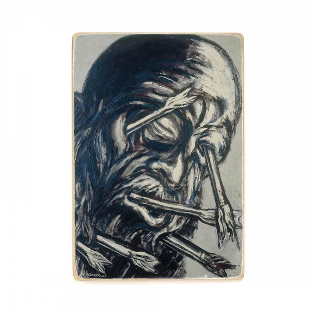 Дерев'яний постер Мистецтво José Clemente Orozco - Head Pierced with ...