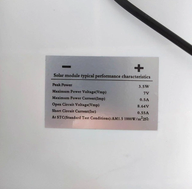 Сонячна панель Solar panel 7V - 3,5 W – купити онлайн на ROZETKA