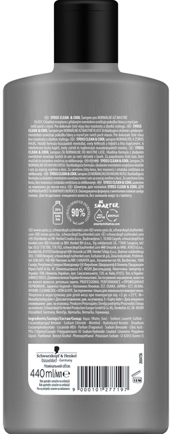 Шампунь SYOSS Men Clean&Cool з Ментолом для нормального та жирного ...