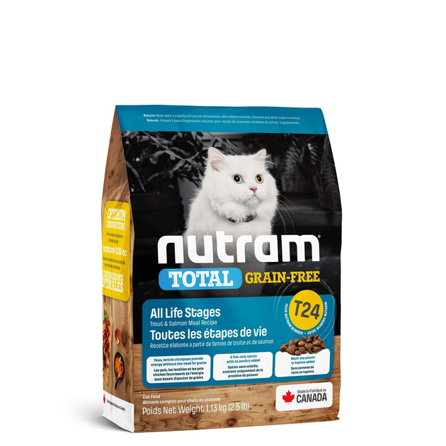 Сухой беззерновой корм Nutram (Нутрам) T24 Salmon & Trout корм для ...