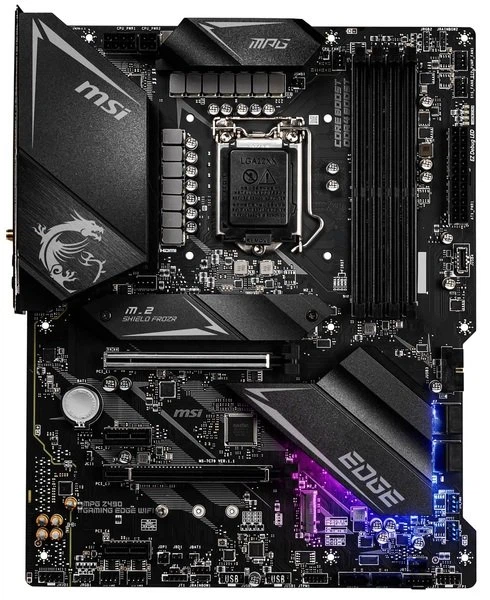 Материнcкая плата MSI MPG_Z490_GAM_EDGE_WIFI s1200 Z490 4xDDR4 HDMI-DP Wi-Fi!!!BT ATX (MPG_Z490 ...