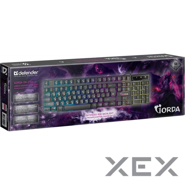 Клавиатура Defender Gorda GK-210L RU RGB (45210) – фото, отзывы ...