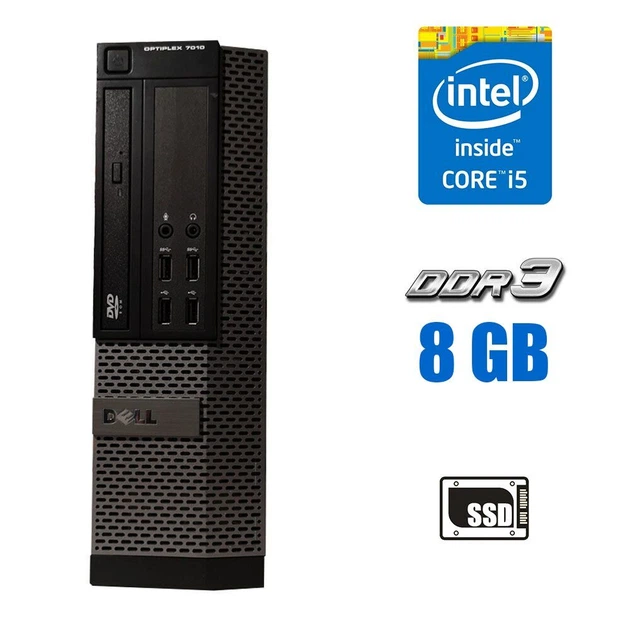 Компьютер Dell OptiPlex 7010 SFF / Intel Core i5-3570 (4 ядра 3.4 - 3.8 GHz) / 8 GB DDR3 / 120 ...