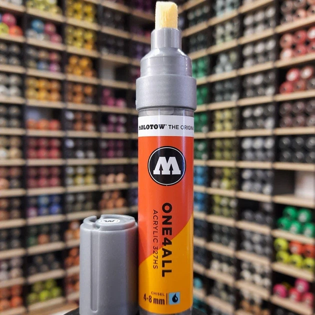 Акриловый маркер Molotow ONE4ALL 327HS Metallic Silver (Серебро) 4-8 мм ...