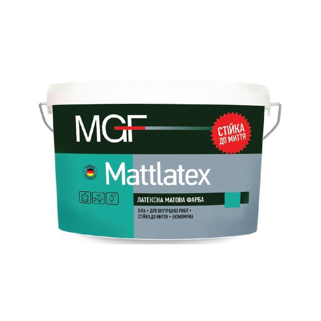 Краска MGF Mattlatex M100, латексная, для внутренних работ, 10л – фото ...