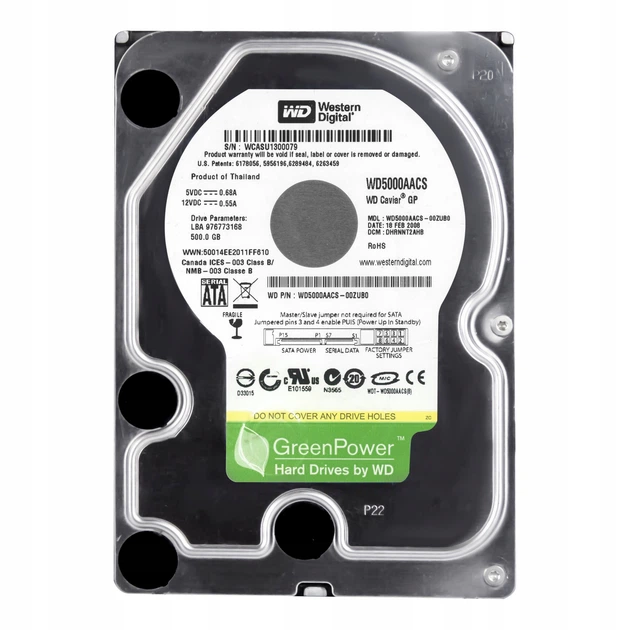 Жесткий диск Western Digital Caviar Green 500GB 5400rpm 16MB ...