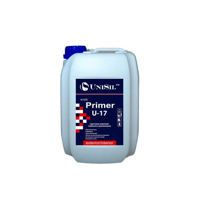 Ґрунтовка глибокопроникаюча Unisil acrylic primer U-17 10 л – фото ...
