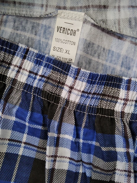 Чоловічі труси шорти VERICOH бавовна клітина темний синій XL 48\50 – Брендовий одяг | ROZETKA