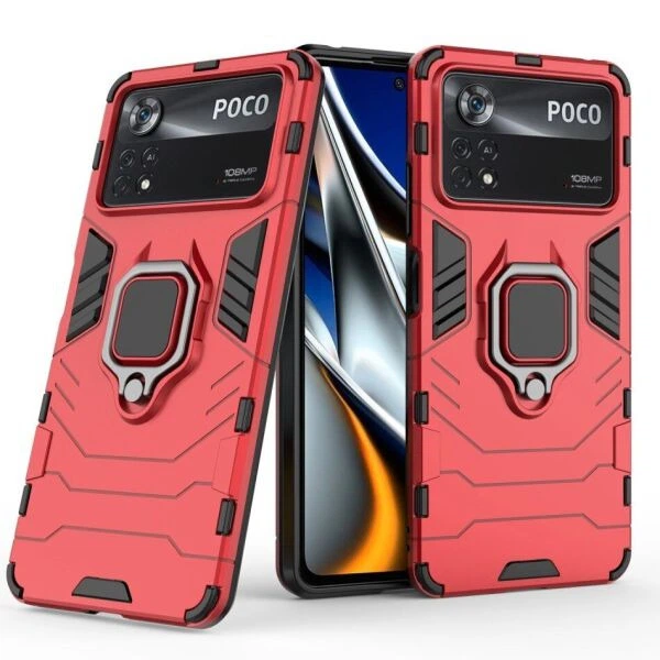 Захисний чохол Deexe Hybrid Case для Xiaomi Poco X4 Pro - Red – фото ...