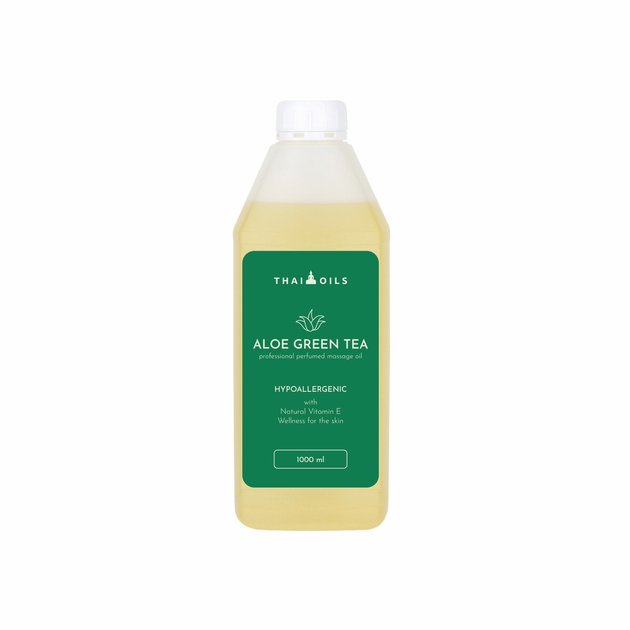 Профессиональное кокосовое массажное масло «Thai Oils» «Aloe green tea ...