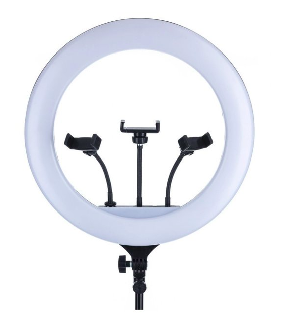 Професійна кільцева світлодіодна LED лампа 45 см YQ-460B зі штативом 200 см та пультом для селфі ...